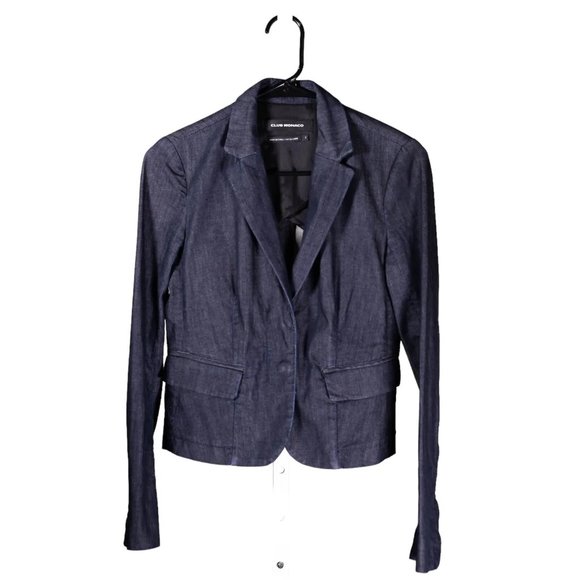 Club Monaco | Jackets & Coats | Club Monaco Womens Blazer Blue Chambray ...
